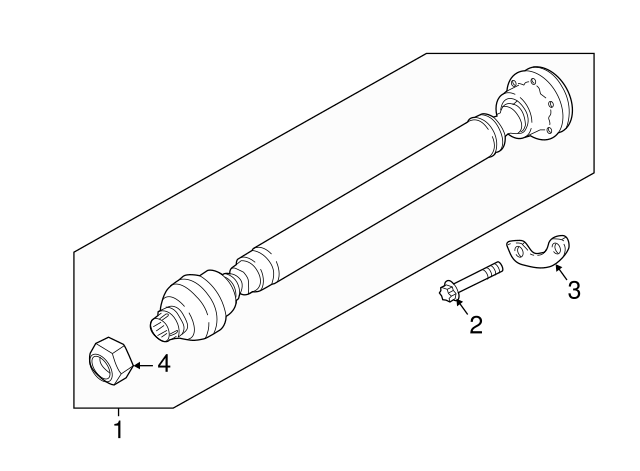 Bolt for bagerste kardanaksel TYP500180
